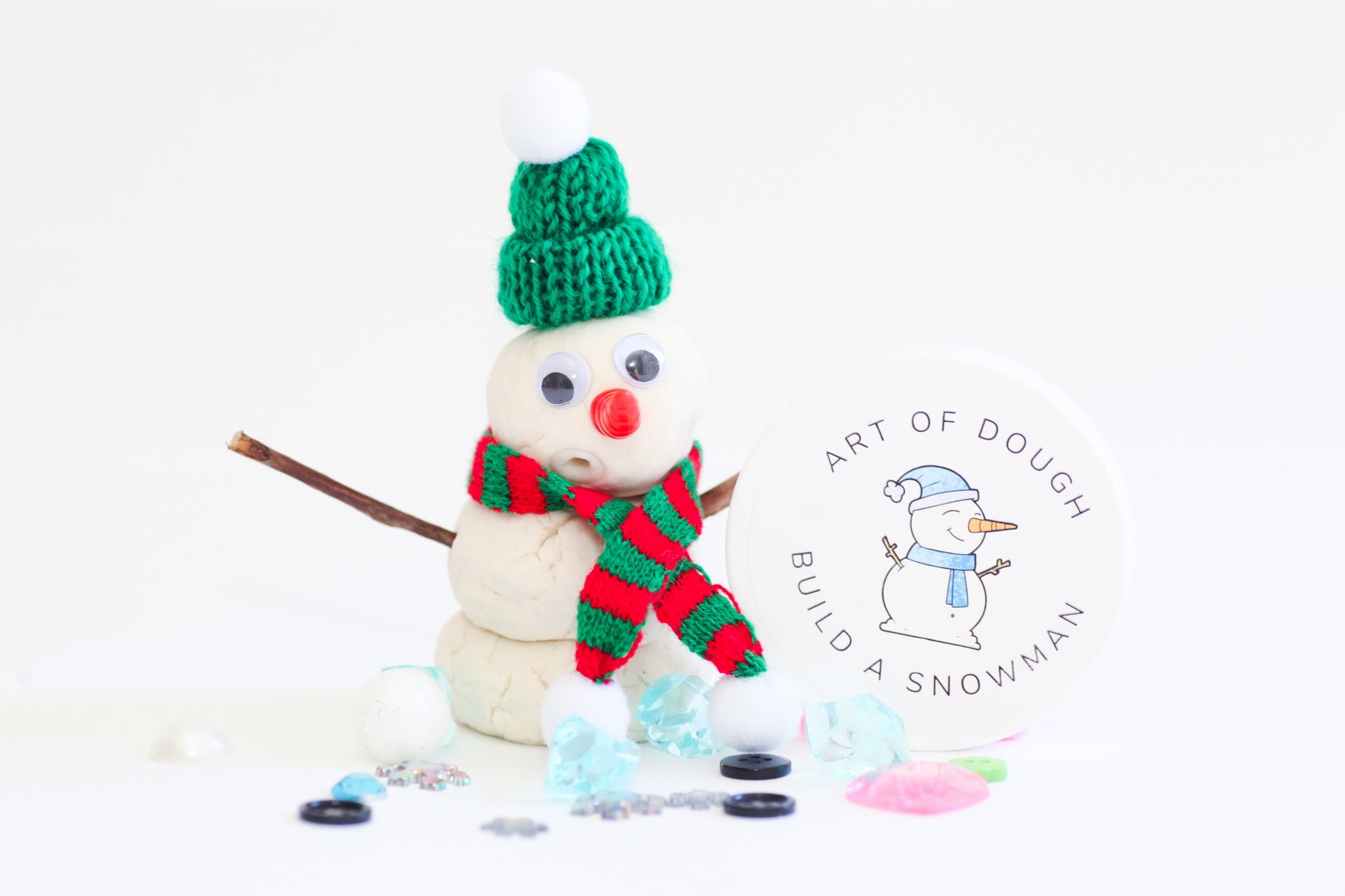Build a Snowman Dough Jar – Art of Dough
